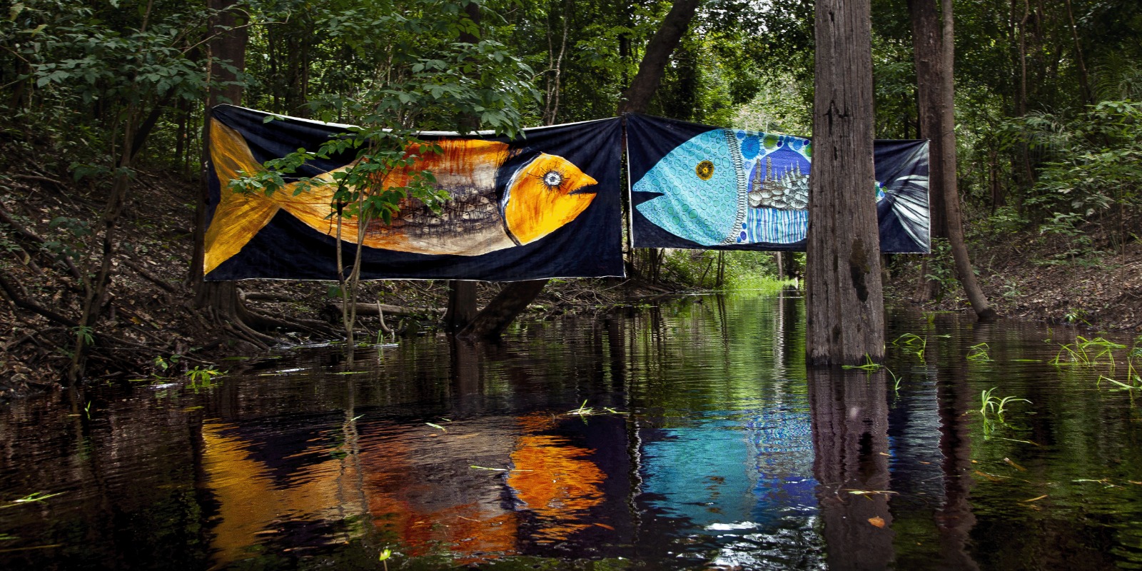 A arte visual interage com a cenários amazônicos na mostra Jaraquiart ...