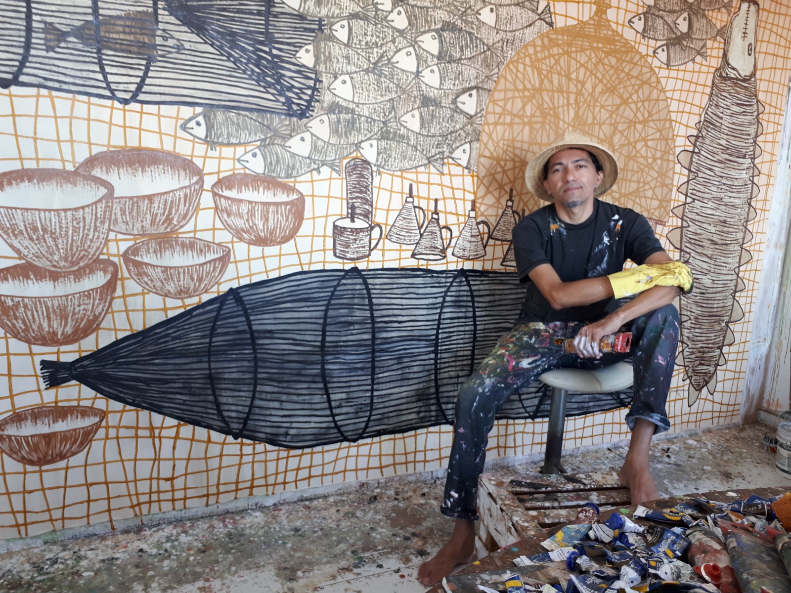 A arte visual interage com a cenários amazônicos na mostra Jaraquiart ...